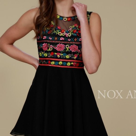 Nox | Dresses | New Sleeveless Dress With Illusion Scoop Neckline ...
